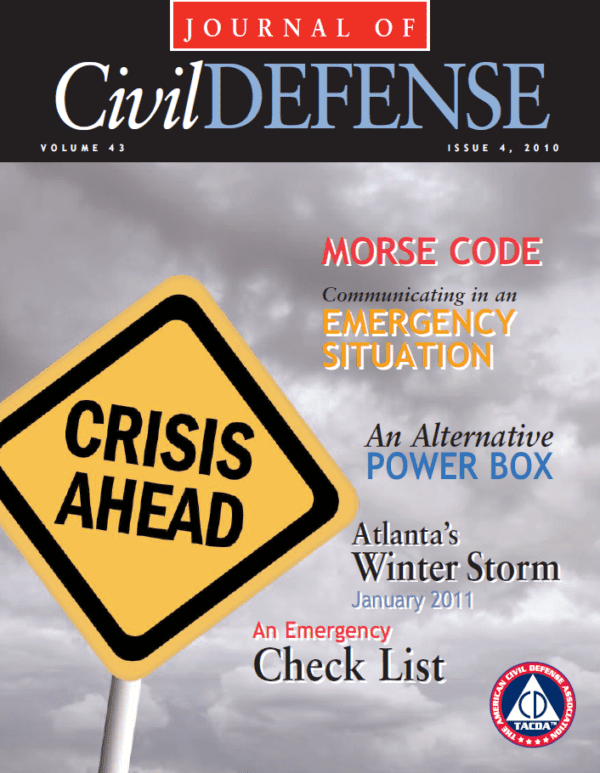 Journal of Civil Defense 2010, Volume 43, Issue 4, "Emergency Checklist ...